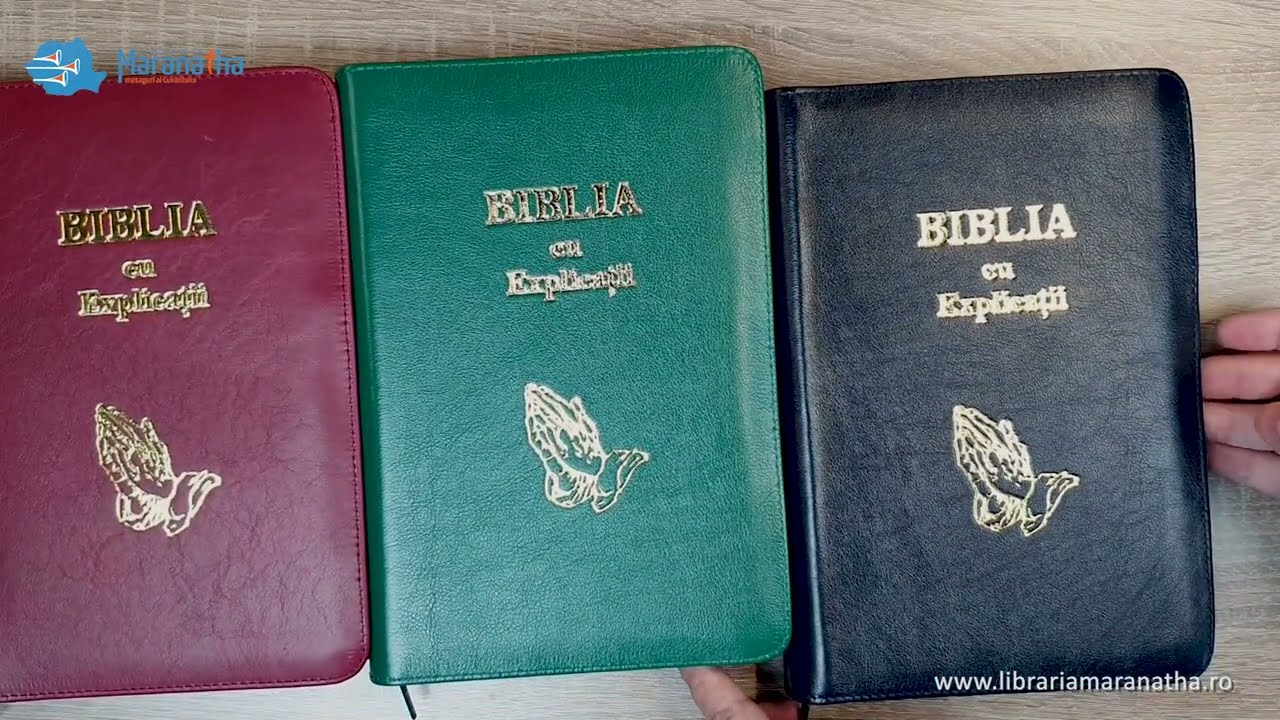 Biblia cu explicatii + concordanta, piele naturala, fermoar, index ...