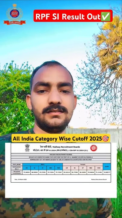 RPF SI Result 2025 | RPF SI 2024 Exam Result Declared | RPF SI Cutoff 2025 |#rpfsi2024 - YouTube
