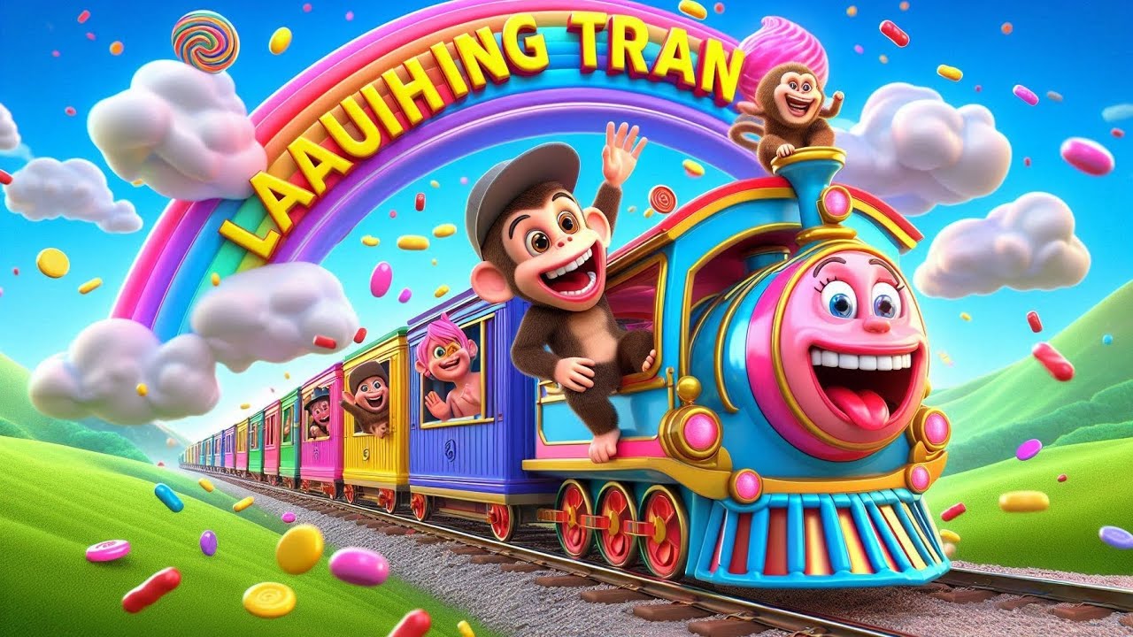 The Laughing Train 🚂😆 | Funny Kids Song & Nursery Rhyme | Golu & Pinky ...
