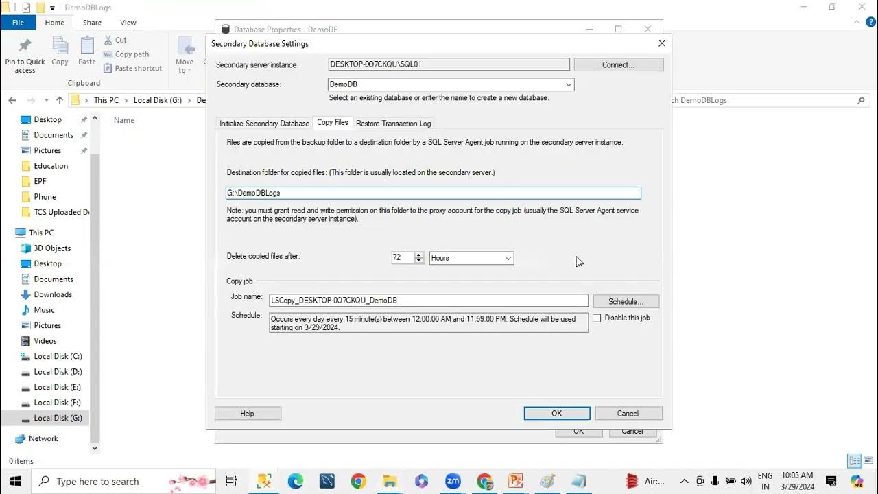 Step by Step MS SQL Server Log Shipping Configuration Standby/Read Only ...