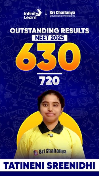 Scored 630 in NEET 2025! Tatineni Sreenidhi Shares Her Study Plan | Sri Chaitanya #neettopper # ...