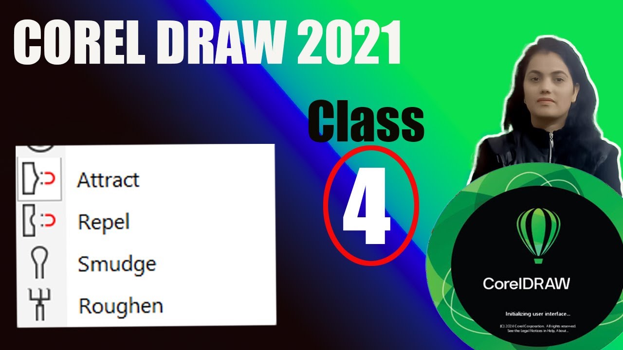 Coreldraw Class :- 4 Use of Attract and Repel, Smudge, Roughen Tool In ...