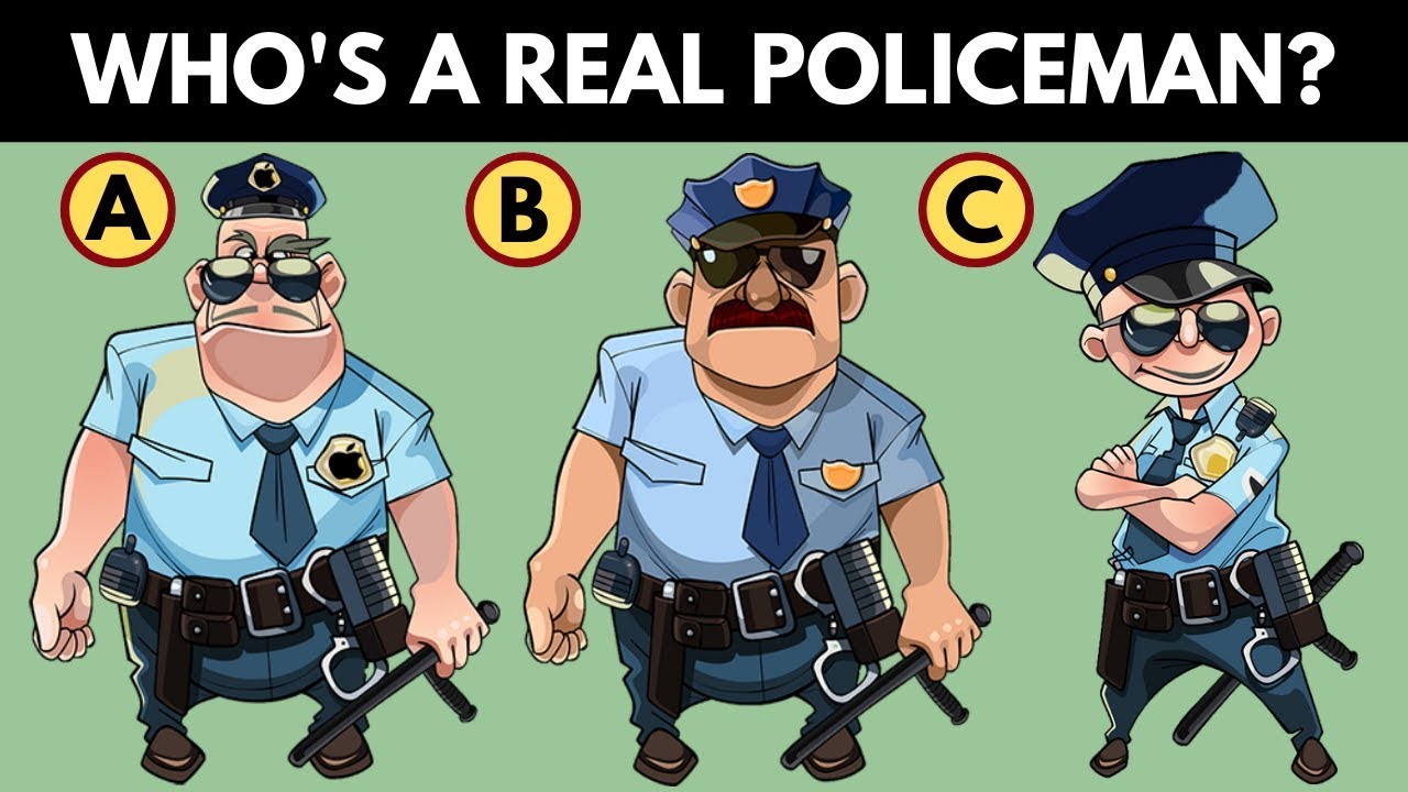 Who's The Real Policeman? Quiz Games And Funny Riddles 🤯 | 5 Brain ...