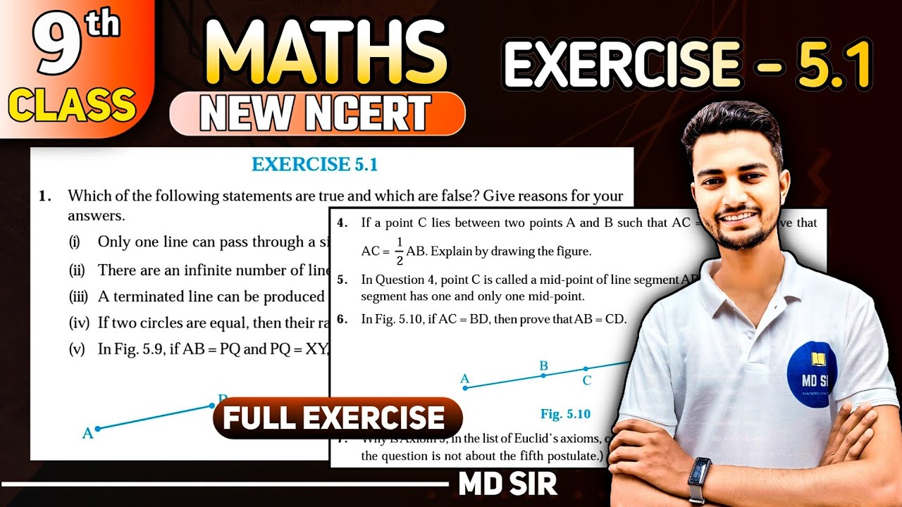 Class 9 Maths Chapter 5 | Euclids Geometry | Exercise 5.1 Solutions ...
