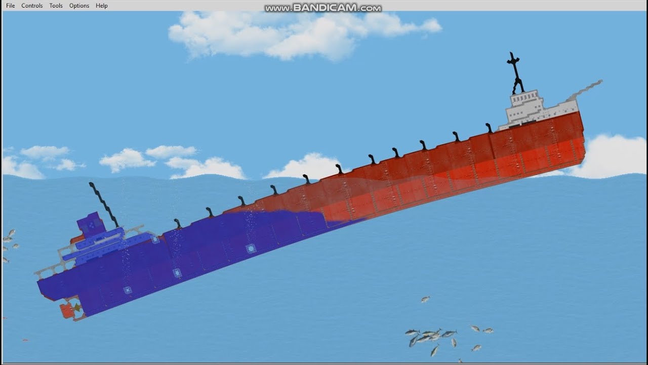 Edmund Fitzgerald Sinking - Floating Sandbox - YouTube
