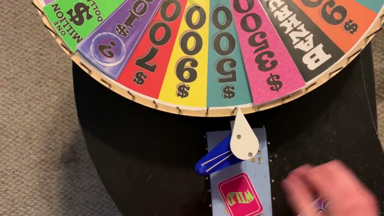 Homemade Wheel of Fortune wheel - YouTube