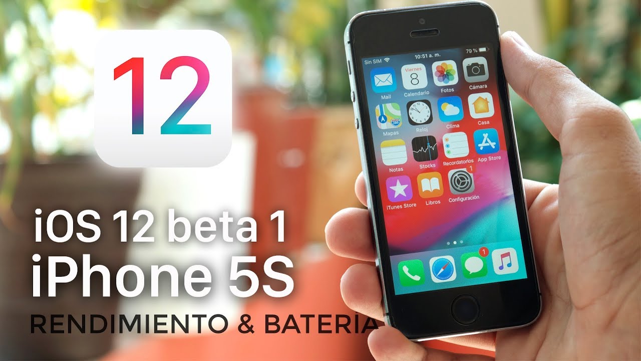 iOS 12 beta 1 en iPhone 5S, Test Batería & Rendimiento - YouTube