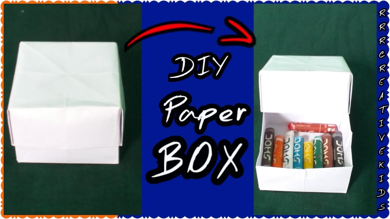 How to make paper box - YouTube
