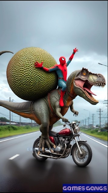 🤩Evolution of Dinosaur: T-Rex on Two Wheels with Spidey and a Giant ...