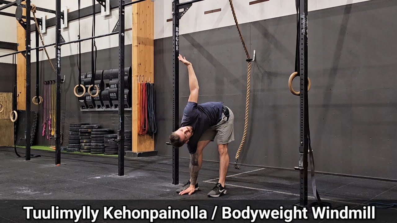 Tuulimylly Kehonpainolla / Bodyweight Windmill - YouTube