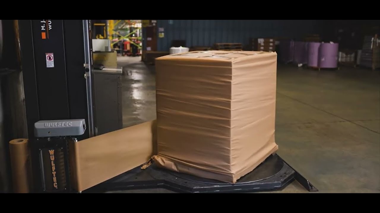 Película de papel elástica para emplayar carga estibada - YouTube