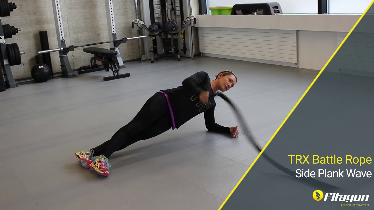 Battle Rope Übungen - Side Plank Wave - YouTube