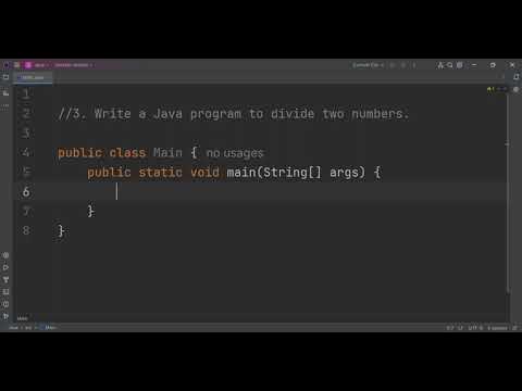 Java program to divide two numbers and print them on the screen. | Java - YouTube