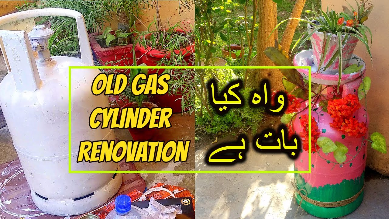 Gas Cylinder Art | How to renovate / decorate old Cylinder? | DIY ...
