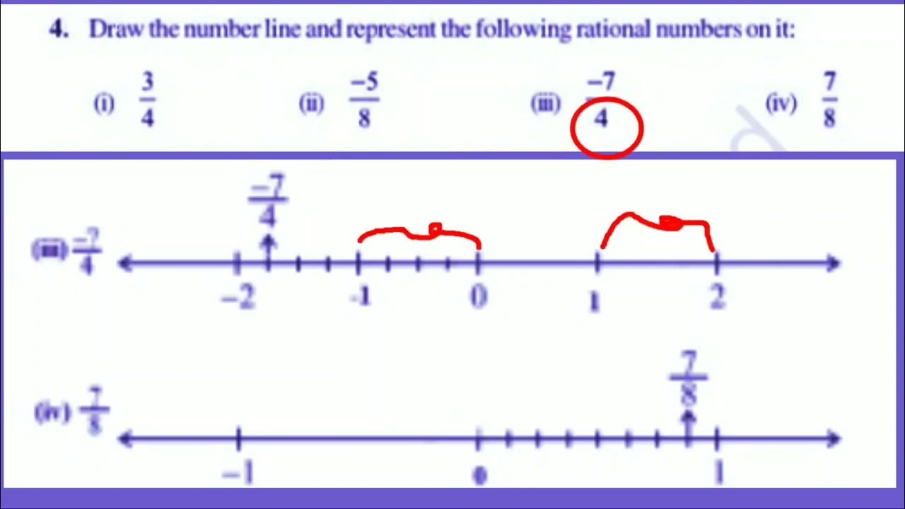 Rational numbers class 7 maths Ex 9.1 Q3, Q4, Q5 | how to Represent rational numbers on number ...