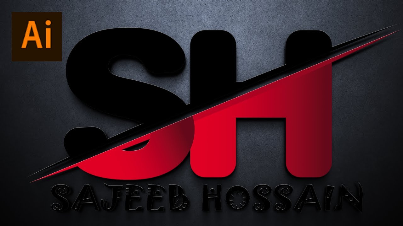 SH logo Design in Adobe Illustrator #logodesign #freelancing # ...