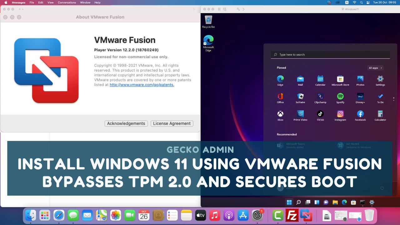 How To Install Windows 11 On Mac Using VMware Fusion Bypasses TPM 2.0 ...