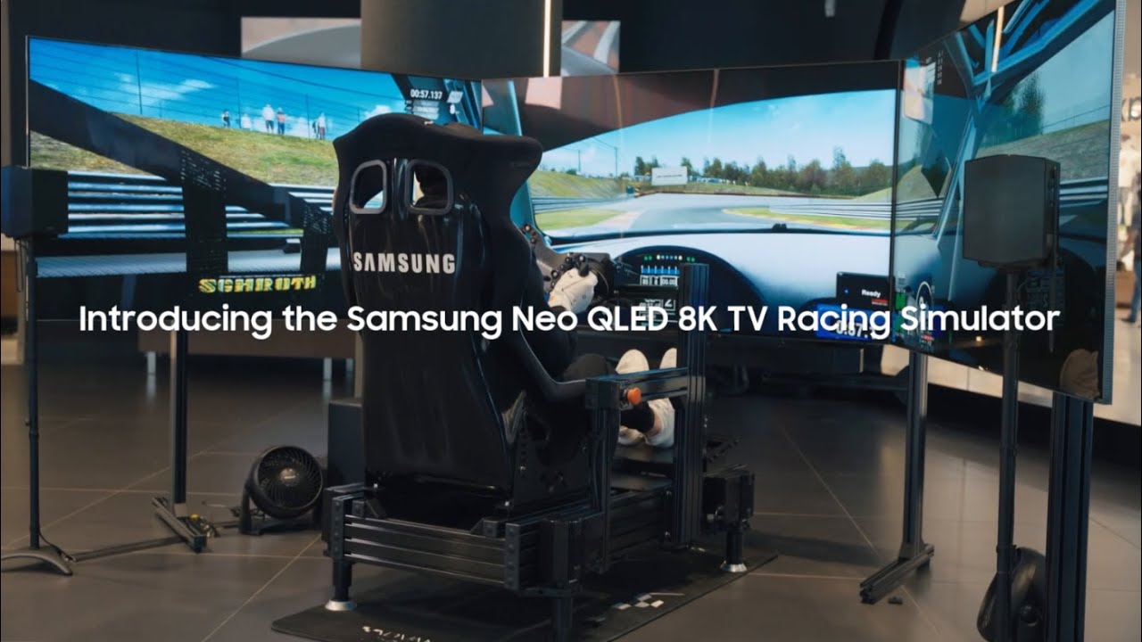 Introducing the Samsung Neo QLED 8K TV Racing Simulator - YouTube