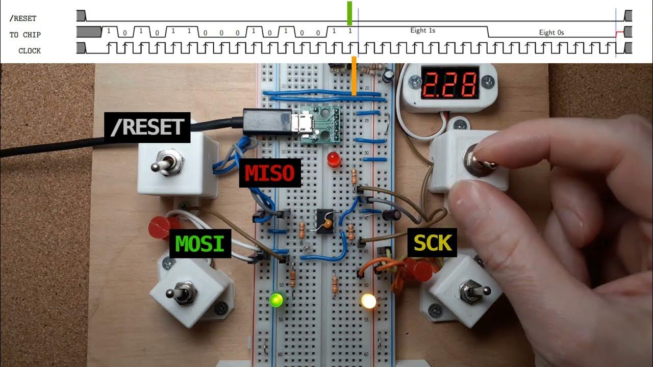 AVR ISP By Hand: Demo Setup and ISP Programming Enable Instruction - YouTube