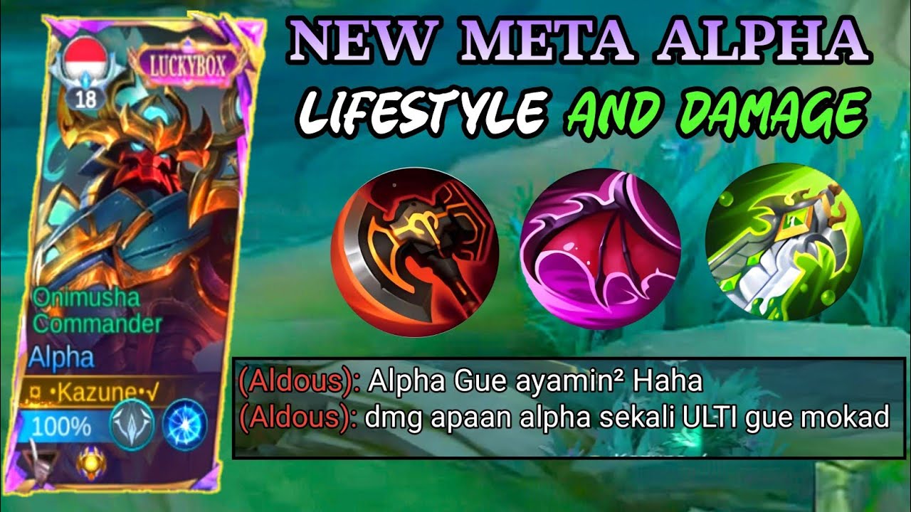 ALPHA NEW META BUILD 2025 IS BROKEN VERY STRONG IN BATTLE EXP LANE ...