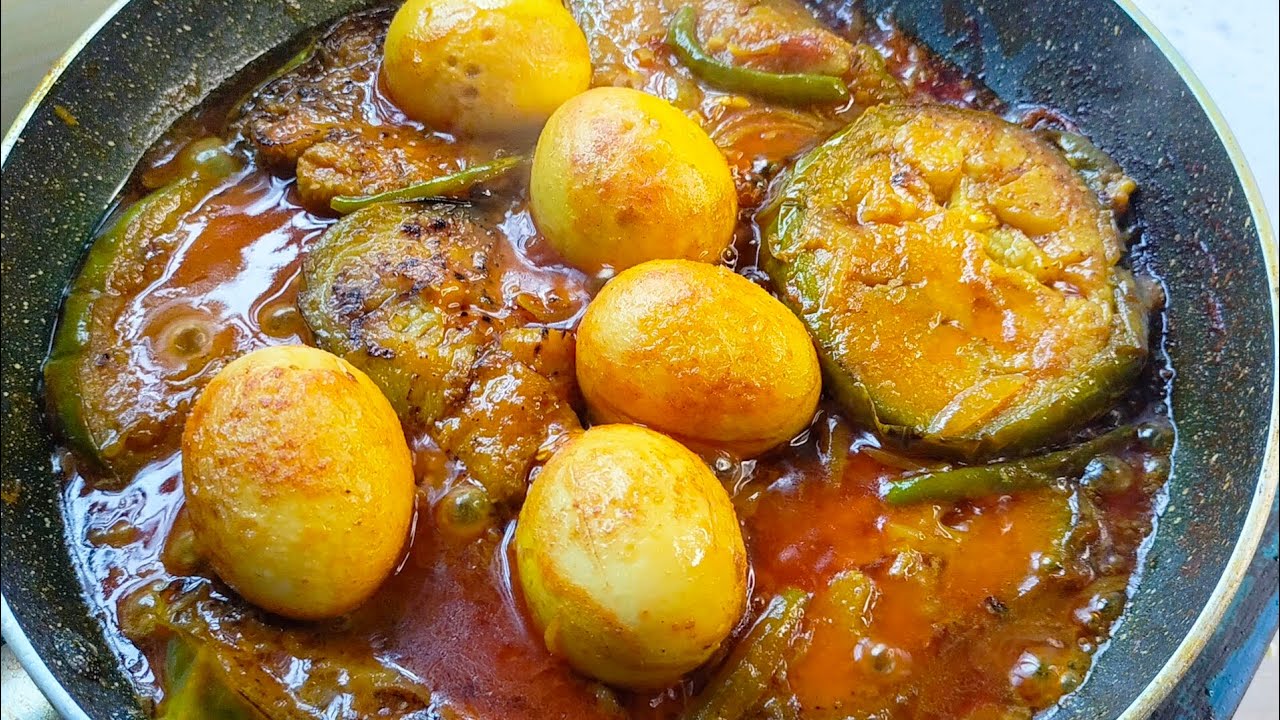 বেগুন ভাজি সাথে মজাদার ডিম বেগুন, dim begun, ডিম আর বেগুন দিয়ে অসম্ভব ...