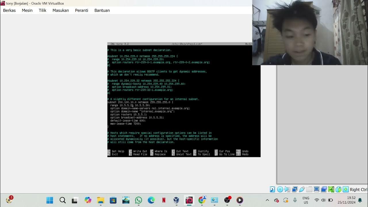 INSTALL DHCP DI VIRTUAL BOX - YouTube