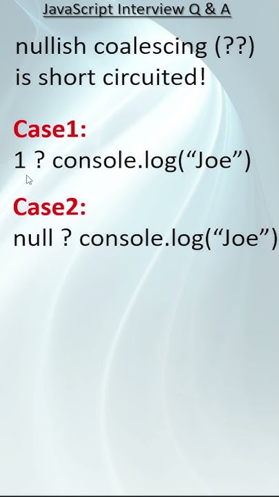 nullish coalescing operator (??) in JavaScript | JavaScript Interview Questions #11 | #shorts # ...