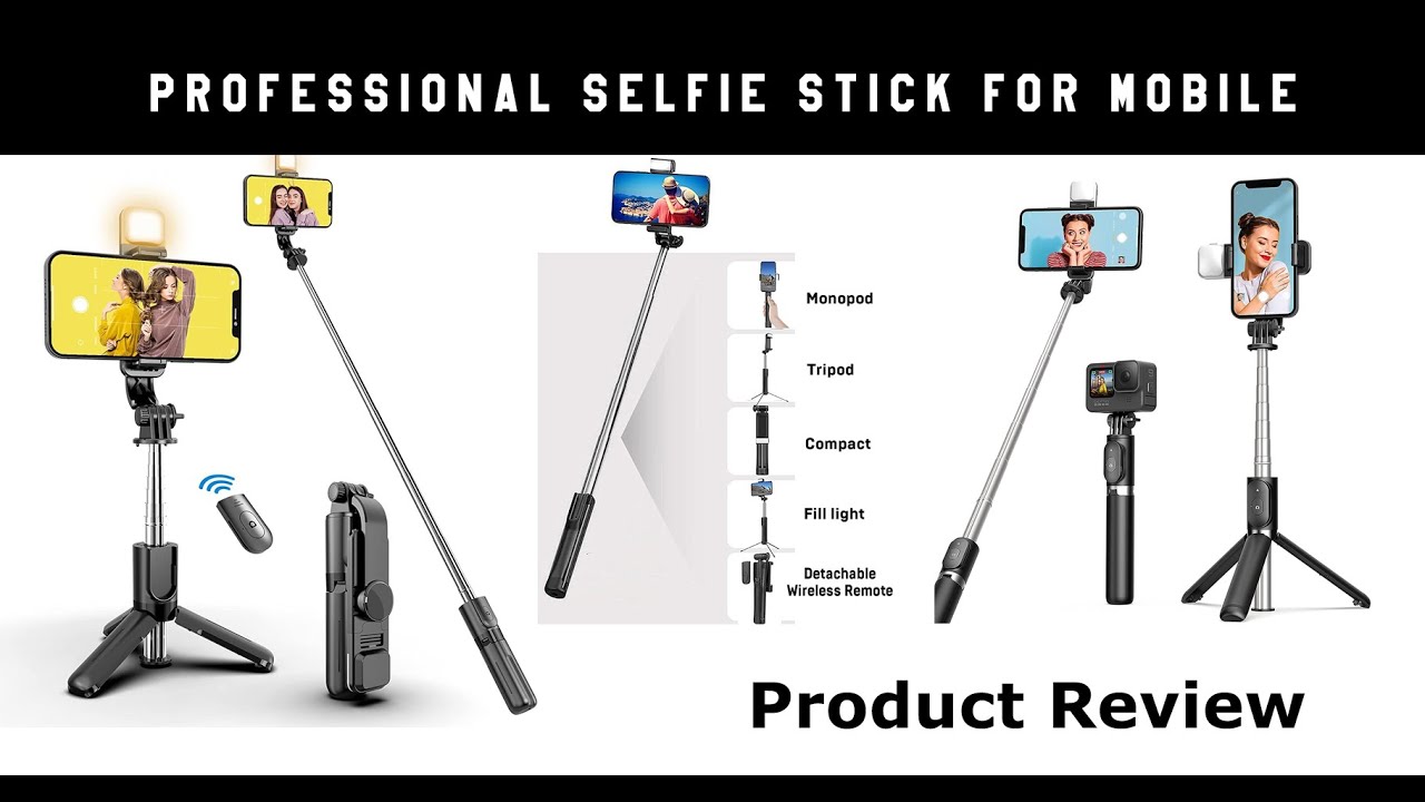 Professional Selfie Stick for Mobile Phone 3-in-1 Multifunctional ...