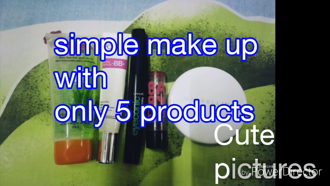 Simple everyday makeup with only 5 products.😃😃beginners makeup kit ...
