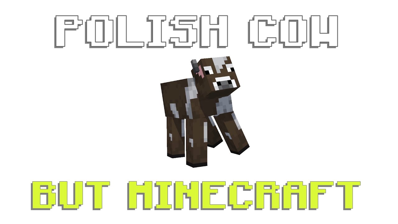 POLISH COW BUT MINECRAFT - YouTube