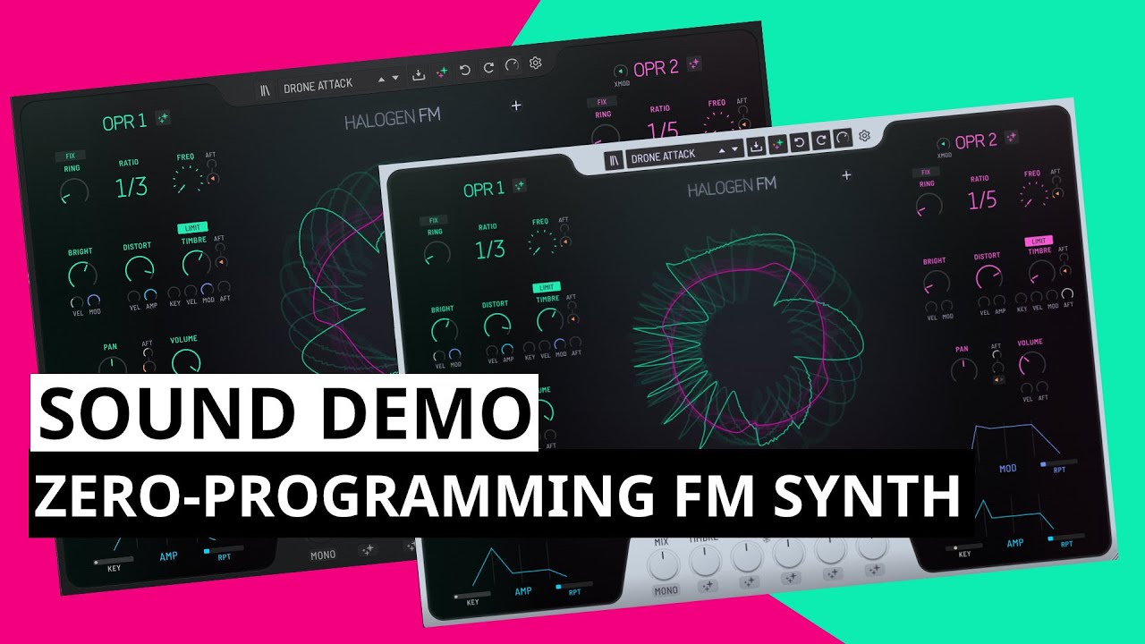 Gforce Software Halogen FM Sound Demo - The Zero Programming FM Synth | SYNTH ANATOMY - YouTube