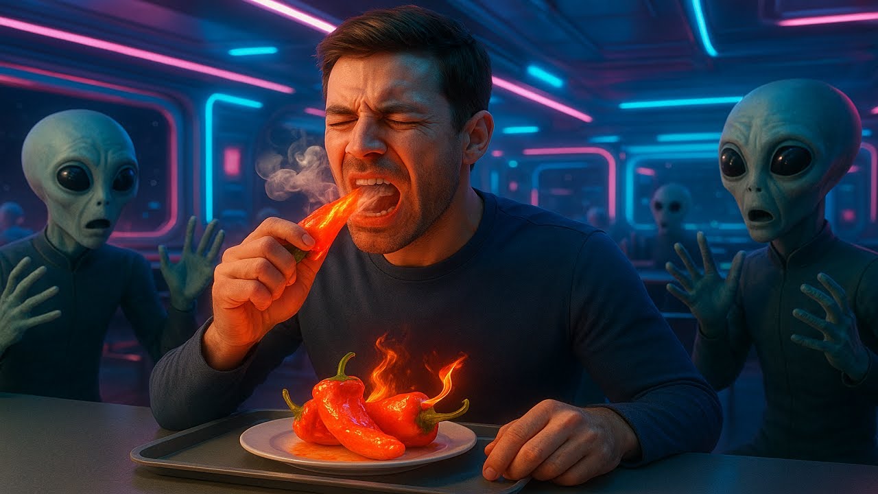Aliens Mocked Human Food… Then Witnessed a Human Eat Lava-Spicy Peppers ...