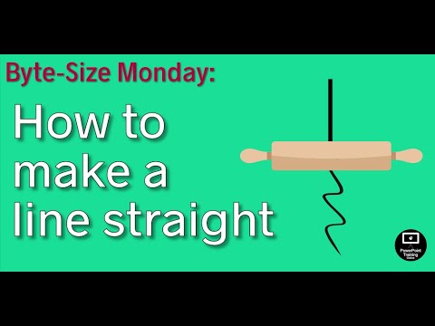 How to make a line straight in PowerPoint - YouTube