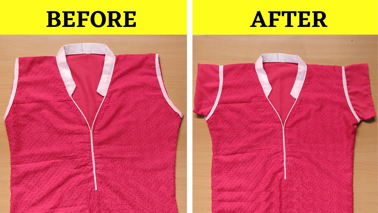 How to attach sleeves to a Readymade dress - YouTube