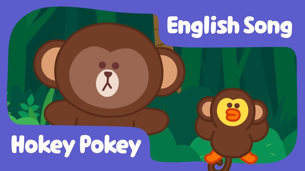 [Brown TV] Hokey Pokey | Nursery Rhymes | Line Friends Kids Song - YouTube