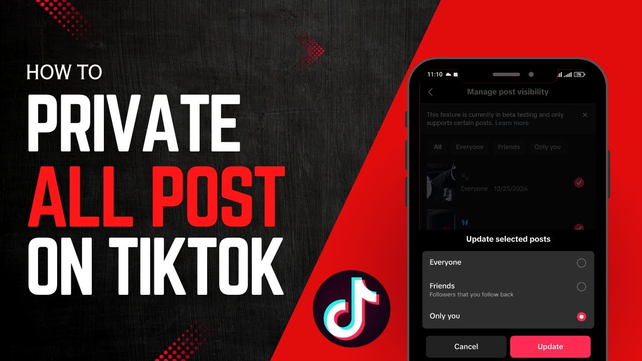 How to Make All TikTok Post Private - YouTube