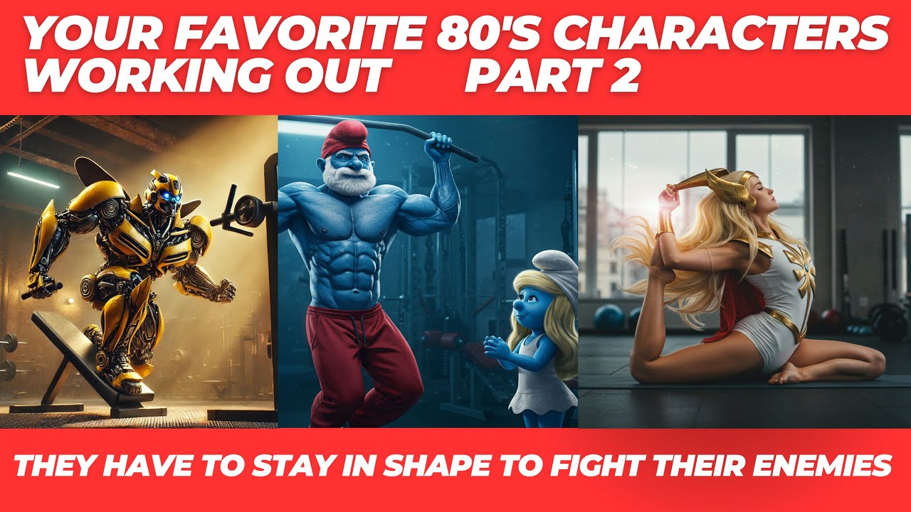 Your favorite 80's Characters Working out Part 2 - YouTube