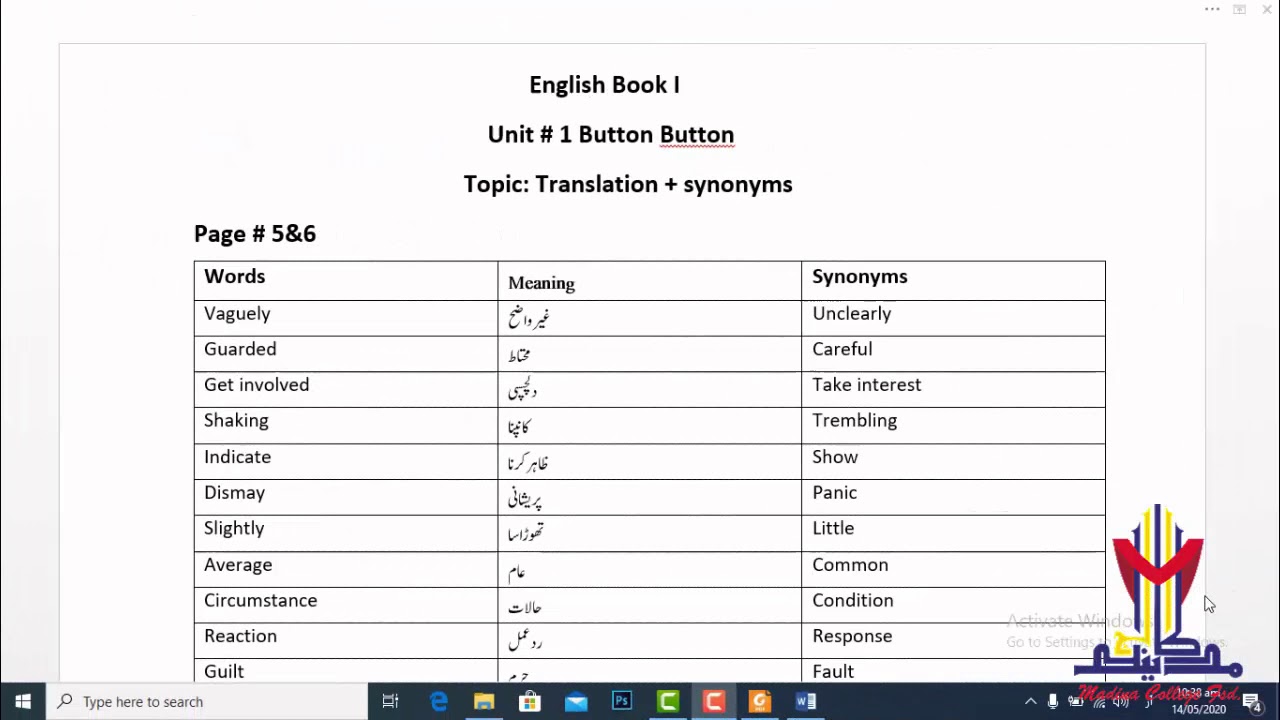 Button Button translation+synonyms by sir Wasif - YouTube