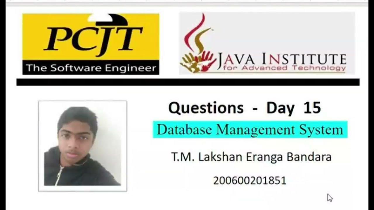 Database Management System || Question Set 15 | - YouTube