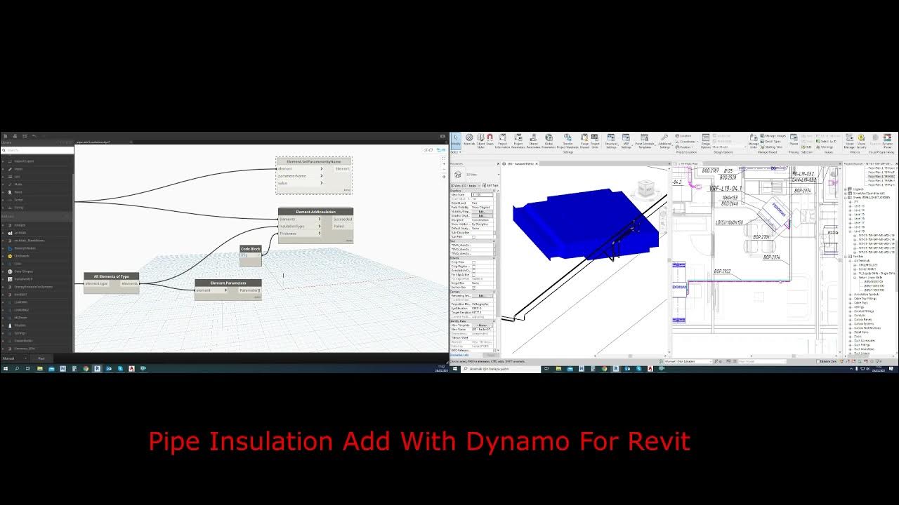 Pipe Insulation Add With Dynamo For Revit - YouTube