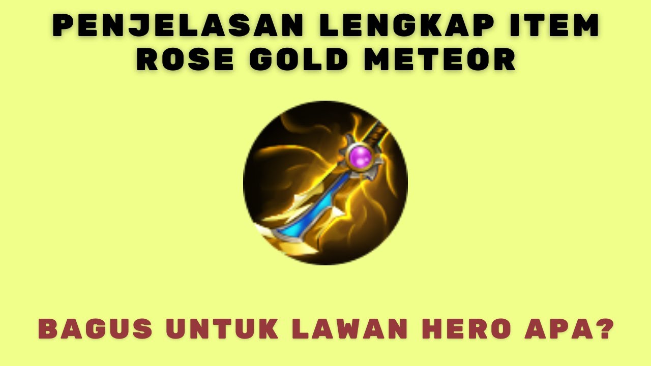 PENJELASAN LENGKAP DAN FUNGSI ITEM ROSE GOLD METEOR - YouTube