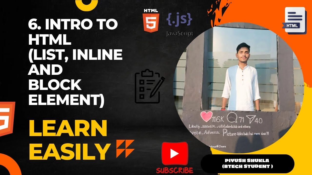 6 Html Basics Block Vs Inline Elements Explained Clearly Youtube