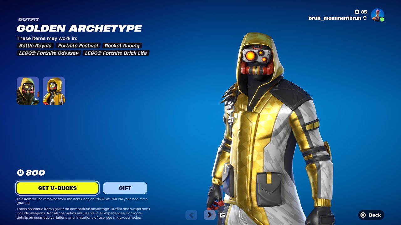*NEW* Golden Archetype Skin! + *NEW* Nike Kicks! (Fortnite item shop ...