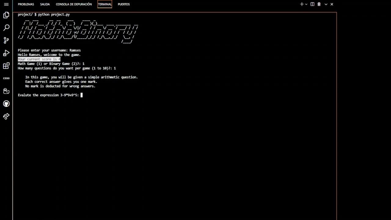 CS50 Final Project Math&Binary Game - YouTube