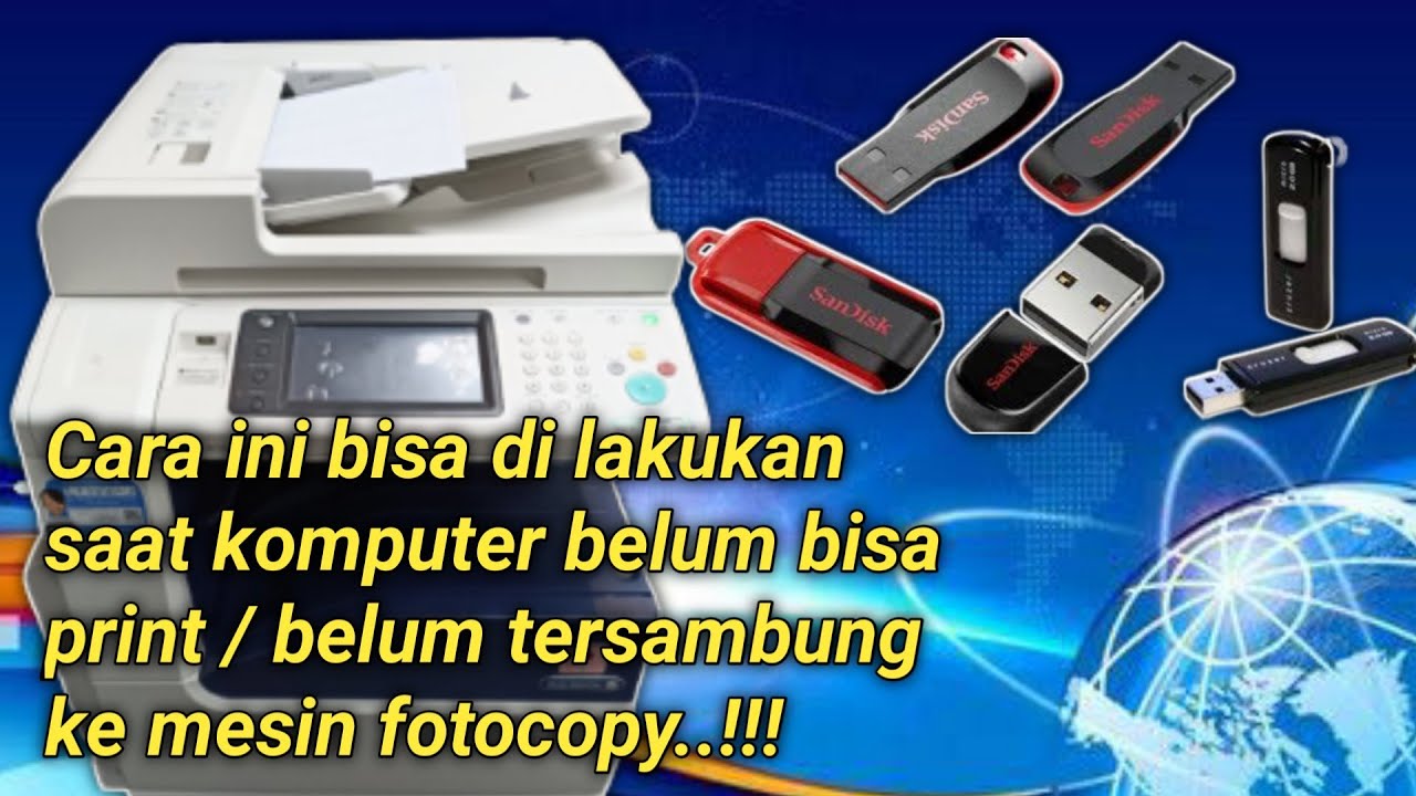 CARA PRINT DOKUMEN DI MESIN FOTOCOPY FUJI XEROX MENGGUNAKAN FLASHDISK - YouTube