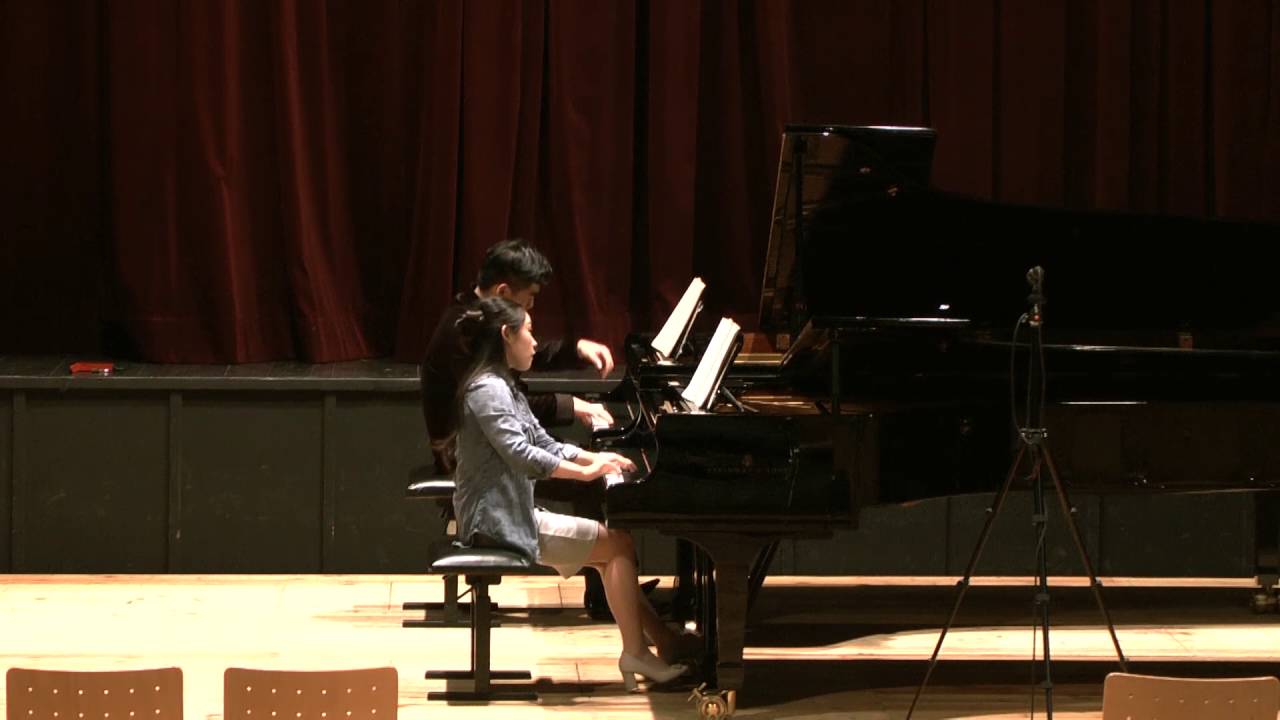 Boqiang Jiang with Garam Cho play Mozart KV448 piano sonate for tow ...