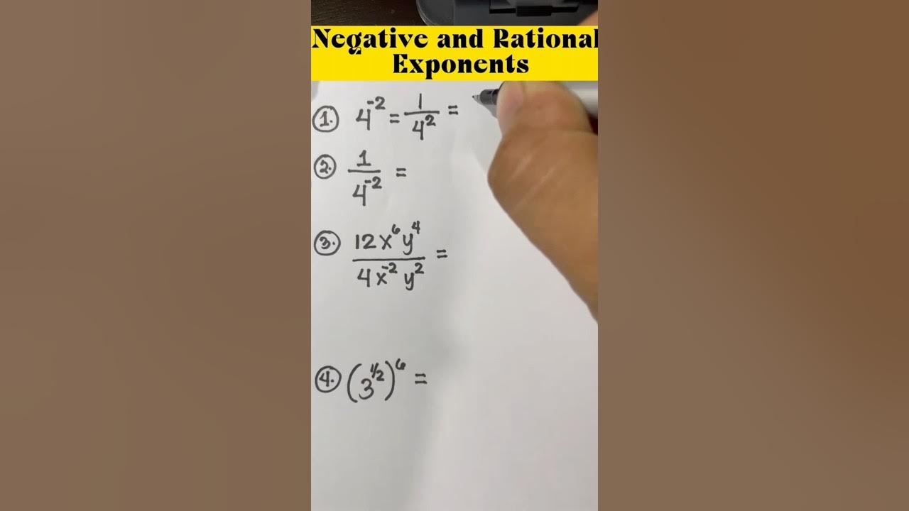 Negative and rational exponents..#mathstricks #shorts #mathematics # ...