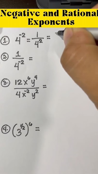 Negative and rational exponents..#mathstricks #shorts #mathematics # ...