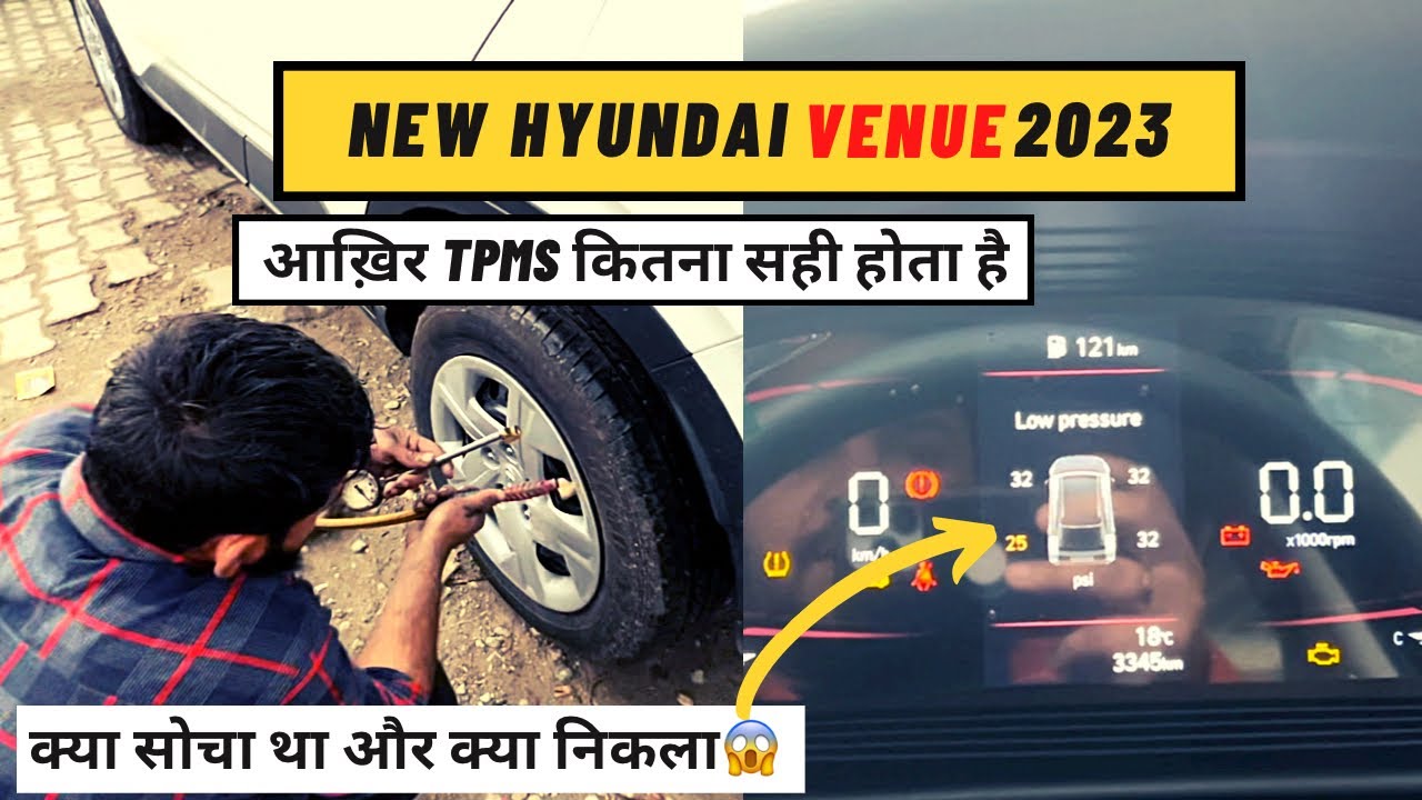 2023 New Hyundai Venue Facelift TPMS System Accuracy Check || क्या ये ...