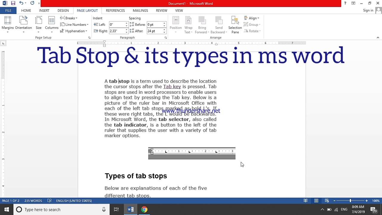 TAB STOP IN MS WORD AND ITS TYPES HOW TO USE TAB STOPS IN MICROSOFT TAB STOP IN MS WORD AND ITS TYPES HOW TO USE TAB STOPS IN MICROSOFT